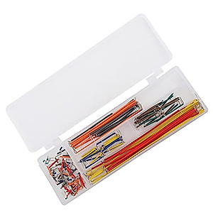 FECAMOS Complete Breadboard Jumper Wires Set, Convenient Different Length Jumper Cable Wire Kit Box Practical Jumper Wires with Useful Storage Box for DIY Shield