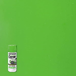 Rust-Oleum 323349 Automotive Custom Lacquer Spray Paint, 11 oz, Gloss Neon Green