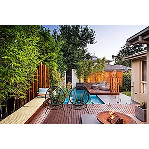 Kingmys Acapulco Woven Lounge Chair for Indoor and Outdoor Use (2PC Black)