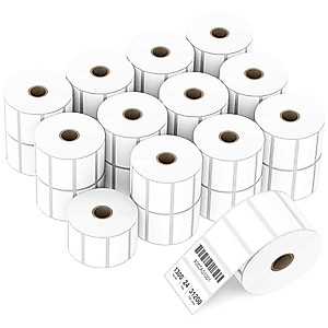 Anylabel Compatible 2" x 1" Direct Thermal Labels Replacement for Barcodes Postage Address Shipping Compatible with Rollo & Zebra Desktop Printers Adhesive & Perforated (24 Rolls, 1300 Labels/Roll)