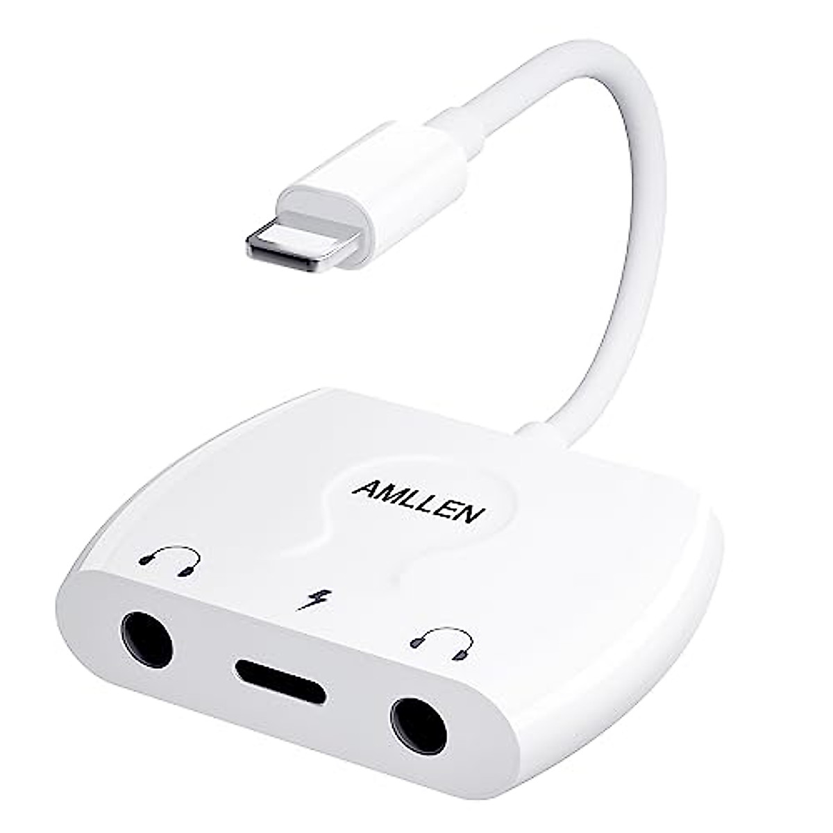 Lightning to 3.5mm Headphone Jack Adapter/Cable,iPhone Headphone Adapter/Splitter, Earphone Splitter Adapter Aux Audio Jack Dongle for iPhone 13/12/SE/11/Xs/XR/X/8,Support iOS 15