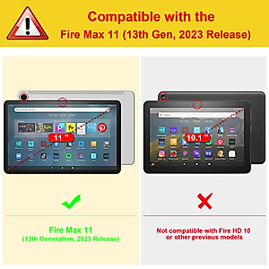 Fintie Case for Amazon Fire Max 11 Tablet (13th Generation, 2023 Release) - Ultra Lightweight Slim Shell Stand Cover with Auto Wake/Sleep, Black