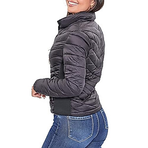 YMI Women's Junior Full Length Puffer Jacket With Detachable Sherpa Hood, BLACK, XL