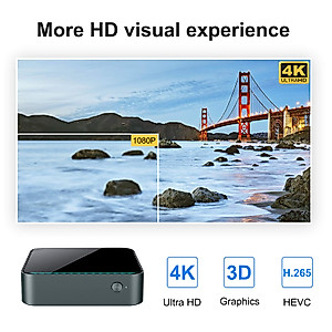 4K Mini PC 8GB RAM 128GB EMMC Windows 10 Pro, Intel Celeron J3455 Processor (Up to 2.3GHz) Mini Desktop Computer with BT 5.0, 2.4G+5G Dual Band WiFi, HDMI/VGA, LAN 1000M Gigabit Ethernet