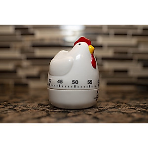 Küchenprofi Henriette Hen Manual 59 Minute Timer, 3.5 Inches, White