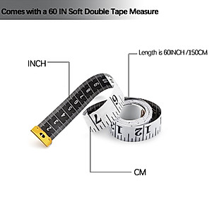 3 Pack Tape Measures Retractable Measuring Tape for Body, 60-Inch 1.5 Meter Dual Sided Flexible Ruler for Craft Fabric Cloth Sewing Tailor Weight Loss Body Measuring Tape (Macaron Blue, Pink, Green)