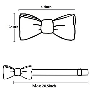 Alizeal Men's Y-Back Adjustable Suspender and Bowtie Set (Dark Purple)