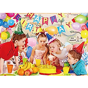 Alltten 7x5FT 100 Acre Woods Bear Backdrop Children Baby Shower Cartoon Photography Background Baby Shower Photo Booth Studio Props Boys Girls Happy Birthday Party Banner Decoration F13