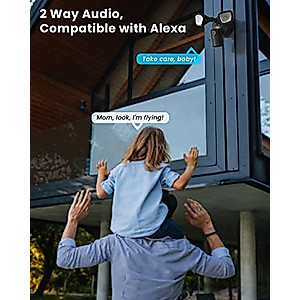 ieGeek Floodlight Camera, Outdoor Home Security Camera, 2K Wired Flood Light Camera Outdoor with Motion Sensor Cam, 2600 Lumens,Color Night Vision,110dB Siren,2 Way Audio,Compatible with Alexa