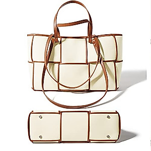 Women Canvas Striped Handbag Tote Shoulder Bags Female Casual Crossbody Bag Large Capacity Bags