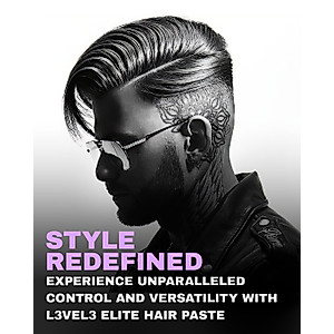 L3 - Level 3 Paste - Long-Lasting Hold - Improves Strength and Volume of Hair - Protects Against Hair Damage - Level Three Men Styling Product (150 ML, Paste)