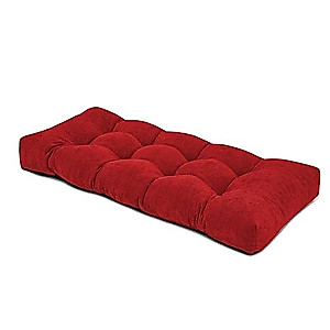 Focuprodu Bench Cushion 45 inch, Bench Cushions for Indoor Furniture, Durable Stain Resistant Outdoor/Indoor Bench Seat Cushion(45x18x4 inch, Burgundy)