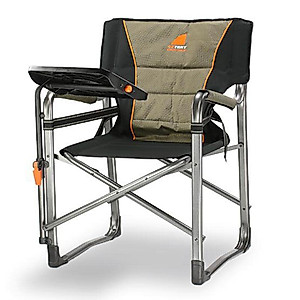 OzTent Gecko Camping Chair with Lumbar Support and Swivel Table