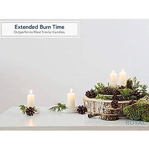 Royal Imports Pillar Candles White Unscented Premium Wax, 40 Hours Burning for Wedding, Spa, Party, Birthday, Holiday, Bath, Home Decor - 2"x6" Inch - Set of 12