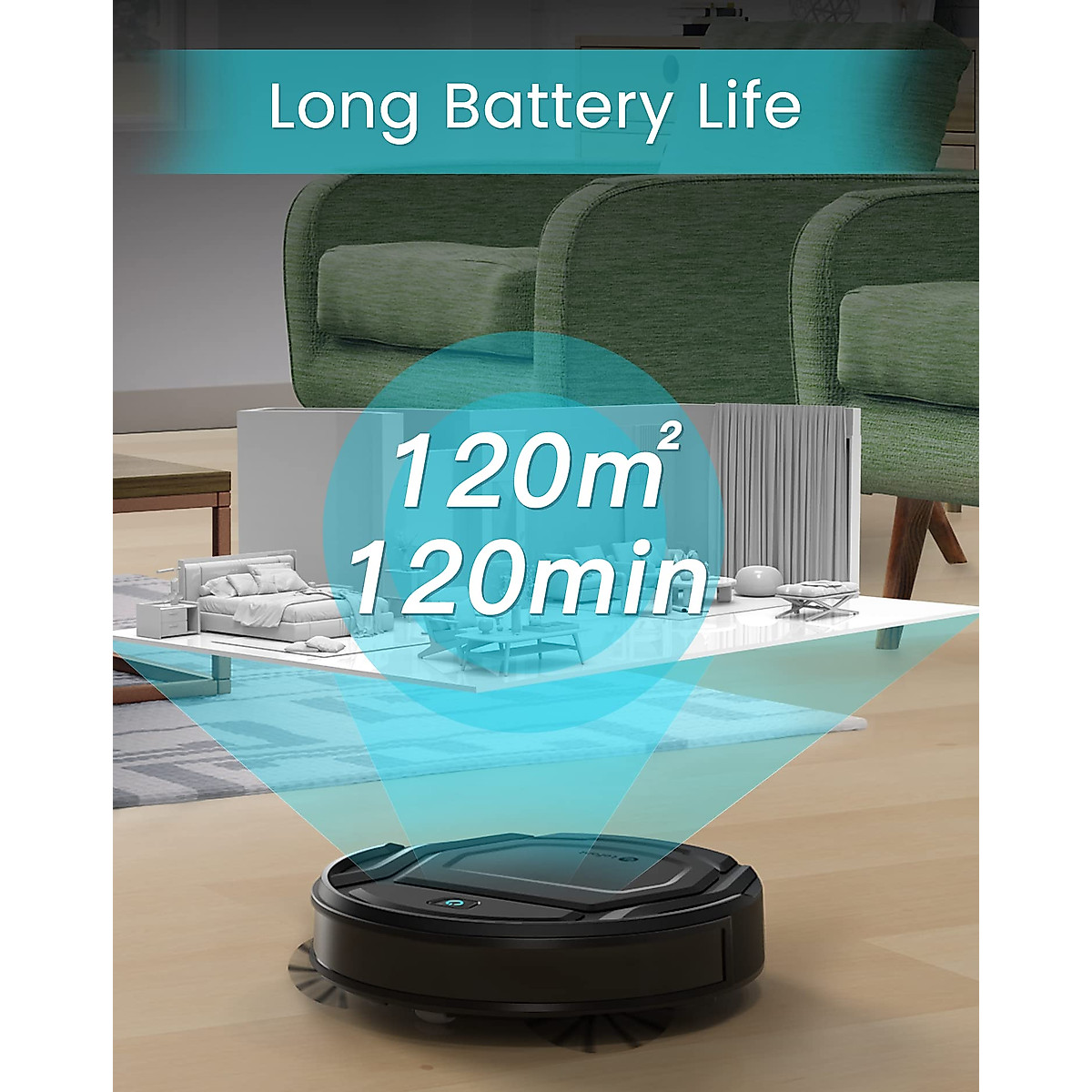 Lefant Robot Vacuum Cleaner with 2200Pa,Featured Carpet Boost,Tangle-Free,Ultra Slim,Self-Charging Robotic Vacuum,Wi-Fi/App/Alexa,120mins Runtime,Ideal for Pet Hair,Hard Floor and Carpet M210-Pro