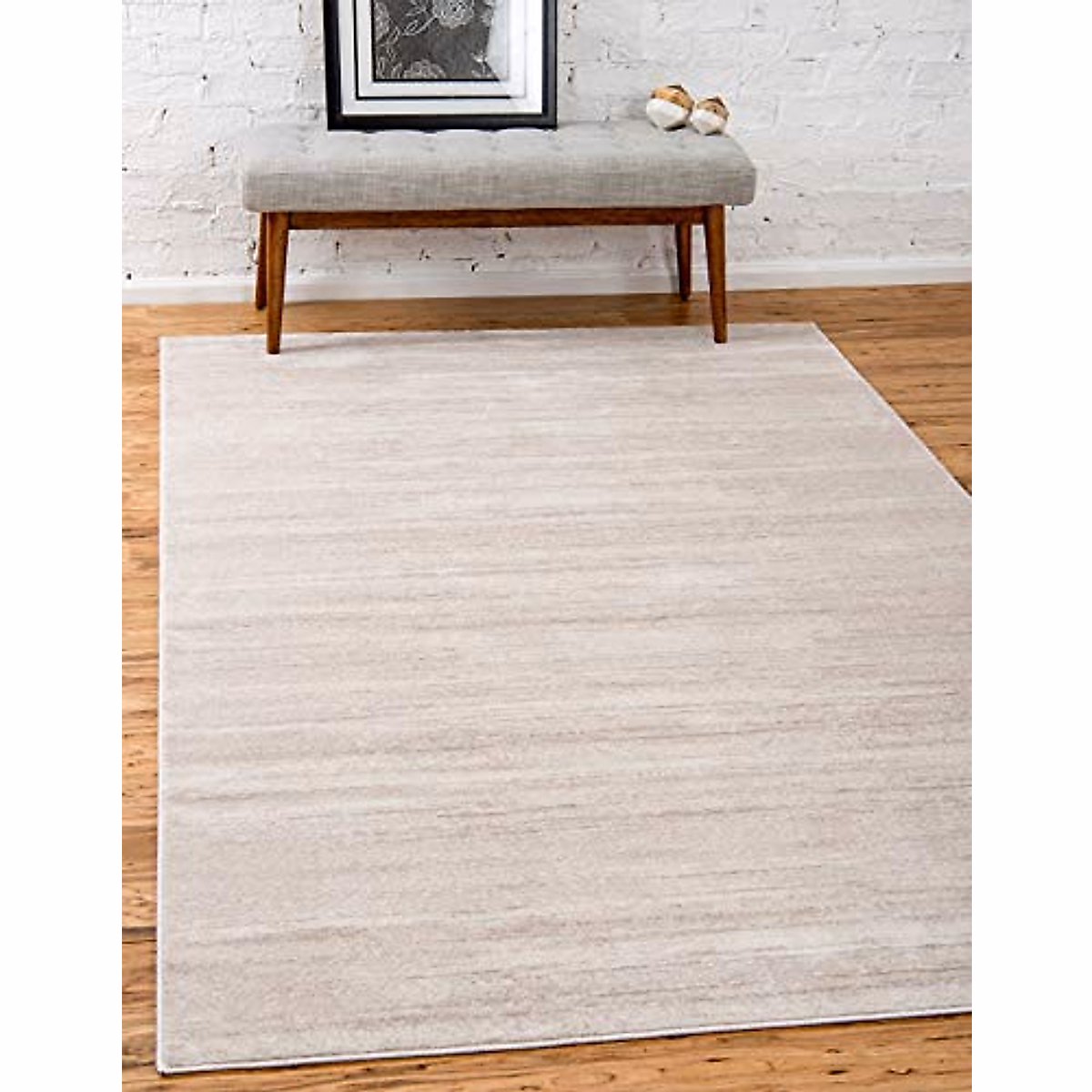 Unique Loom Uptown Collection Area Rug - Madison Avenue (8' x 10' Rectangle, Beige/ Light Brown)