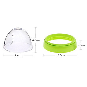 ROMIRUS Bottle Collars Rings Replacement for Comotomo Baby Feeding Bottles, 4 Count (Green)
