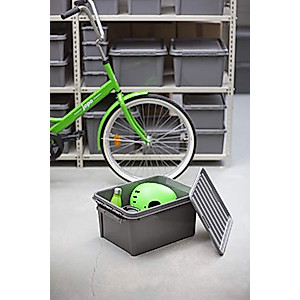 SmartStore - Recycled 31 - Set of 10 Storage Boxes - 100 % Recycled Plastic - Grey - 50 x 39 x 26 cm - 32l