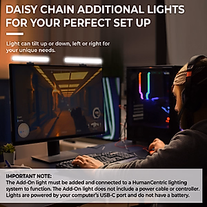 HumanCentric Video Conference Lighting - Webcam Light for Streaming, LED Monitor and Laptop Light for Video Conferencing, Zoom Lighting for Computer, Replaces Ring Light for Zoom Meetings, Triple Kit