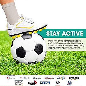 Modvel 2 Pack Ankle Brace Compression Sleeve | Injury Recovery, Joint Pain | FSA or HSA eligible | Achilles Tendon Support, Plantar Fasciitis Foot Socks with Arch Support