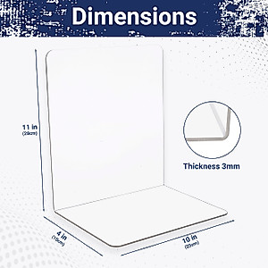 True 4U Acrylic Shelf Dividers for Closet Organization: 4 Pack Tall Durable Clear Shelves Moveable, Ideal for towels, clothes, purses, divider for any shelf in any room 10"X4"x11"