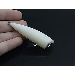 10PCS Unpainted Lure Blanks 5.47g 6.3cm with 6mm Free Fishing Eye Crankbait Baits Simulation Blank Body Clear Hard Baits Trout Salmon Minnow Lure Popper Lures Topwater Freshwater 8123