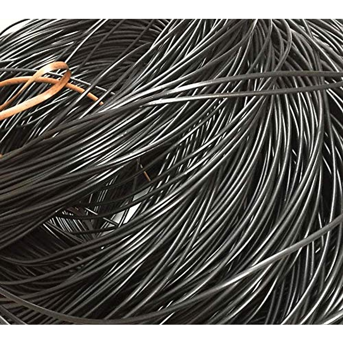 Synthetic Black Woven Round Rattan, PE Plastic Round Rattan, Woven Repair Rattan Chair, Woven Wicker Suitable for Woven Repair Chair, Table, Storage Basket (Black)