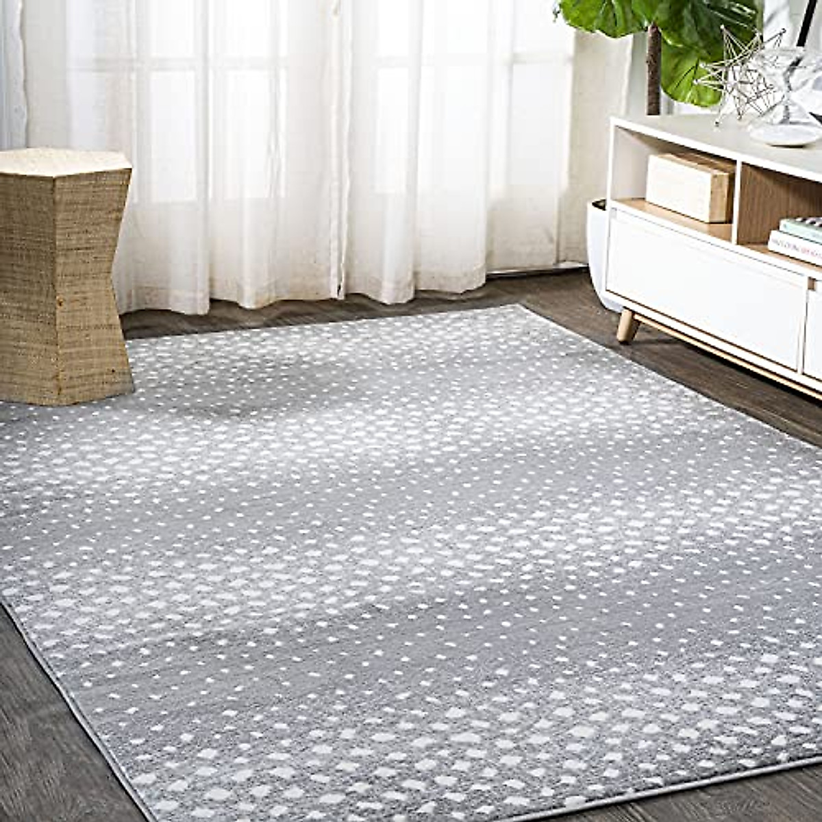 JONATHAN Y SAF100C-8 Antelope Modern Animal Indoor Area-Rug Casual Contemporary Striped Easy-Cleaning Bedroom Kitchen Living Room Non Shedding, 8 X 10, Gray/Cream