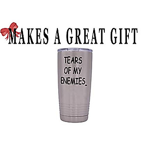 Rogue River Tactical Funny Sarcastic Office Work 20 Oz. Travel Tumbler Mug Cup w/Lid Vacuum Insulated Hot or Cold Tears of My Enemies
