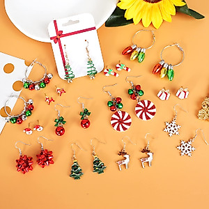 Christmas Earrings for Women,Christmas Stud Earrings,Christmas Trees, Bells,Snowflakes Earrings for Womens Thanksgiving Xmas Holiday Jewelry Gifts for Womens