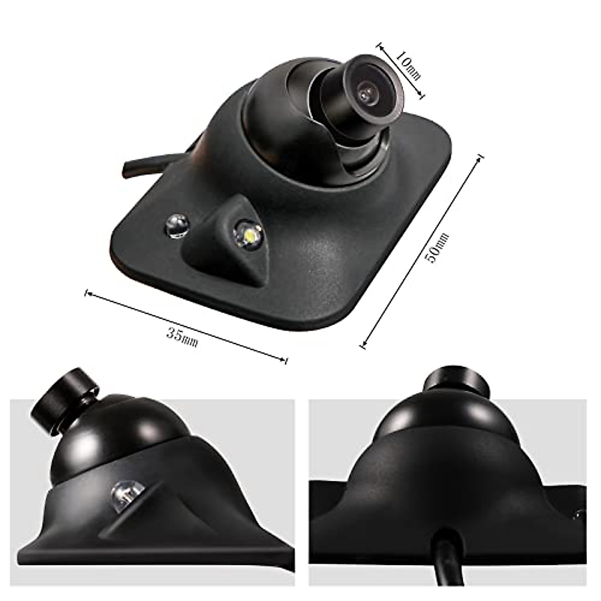 BIGFOX Back up Camera IP67 Waterproof 140°Adjustable Lens Rear View Mirror Camera with Induction Lighting Super Wide Viewing Great HD Night Vision Back Up Camera Systems for Car Truck SUV