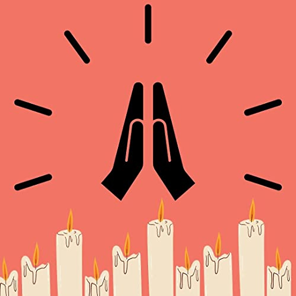 Glass Assorted Religious Candle, White, Case of 12 (1)