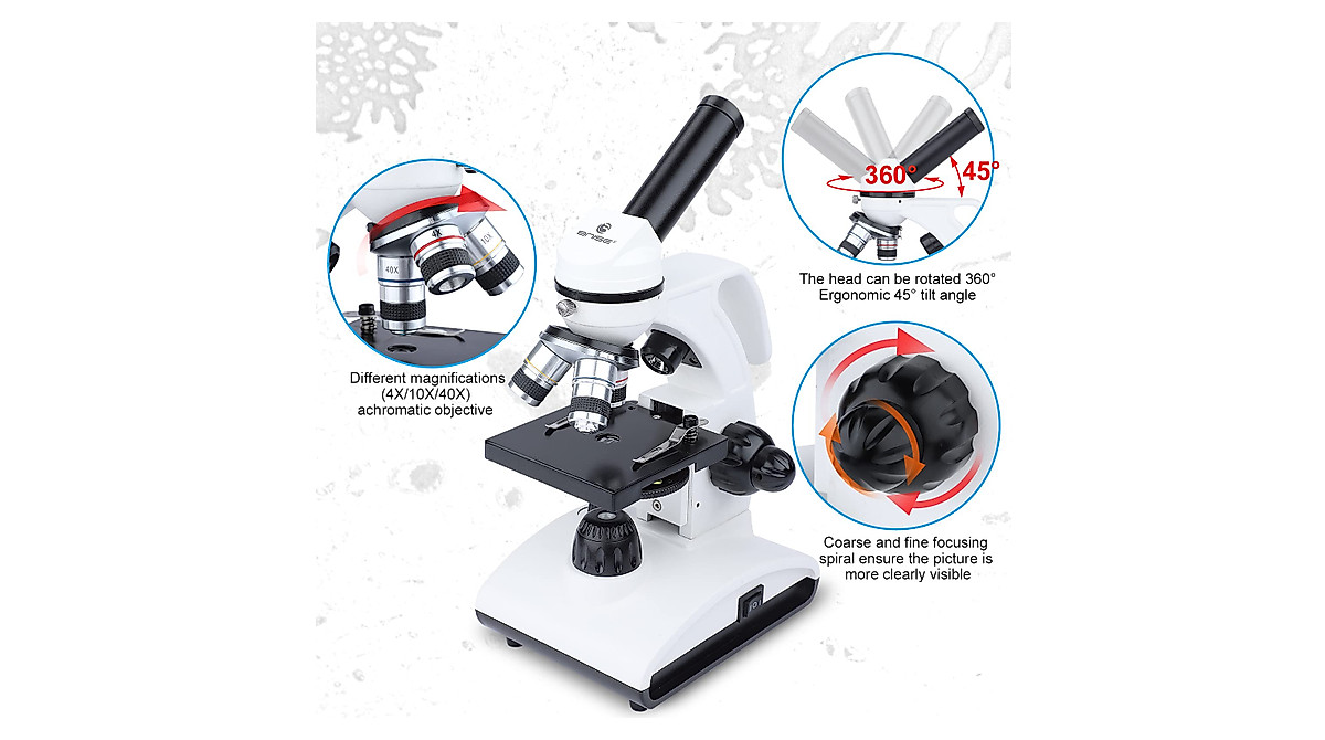 BNISE 100x-2000x Biological Microscope for Kids & Adults | Science ...