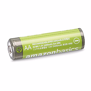 Amazon Basics 8-Pack AAA Rechargeable Batteries, 800 mAh, Pre-Charged & AA High-Capacity Ni-MH Rechargeable Batteries (2400 mAh), Pre-Charged - Pack of 8