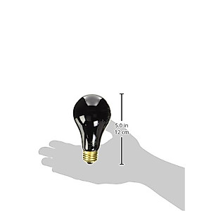Zilla Reptile Terrarium Incandescent Heat Bulb, Night Black, 100 Watts