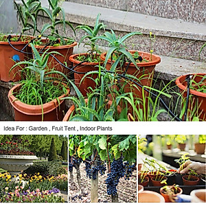 Flantor Garden Irrigation Tubing,1/4" Blank Distribution Tubing 50ft Flexible Tubing,Watering Drip Automatic Irrigation Equipment Set for Garden Greenhouse,Flower,Patio,Lawn (50 ft)