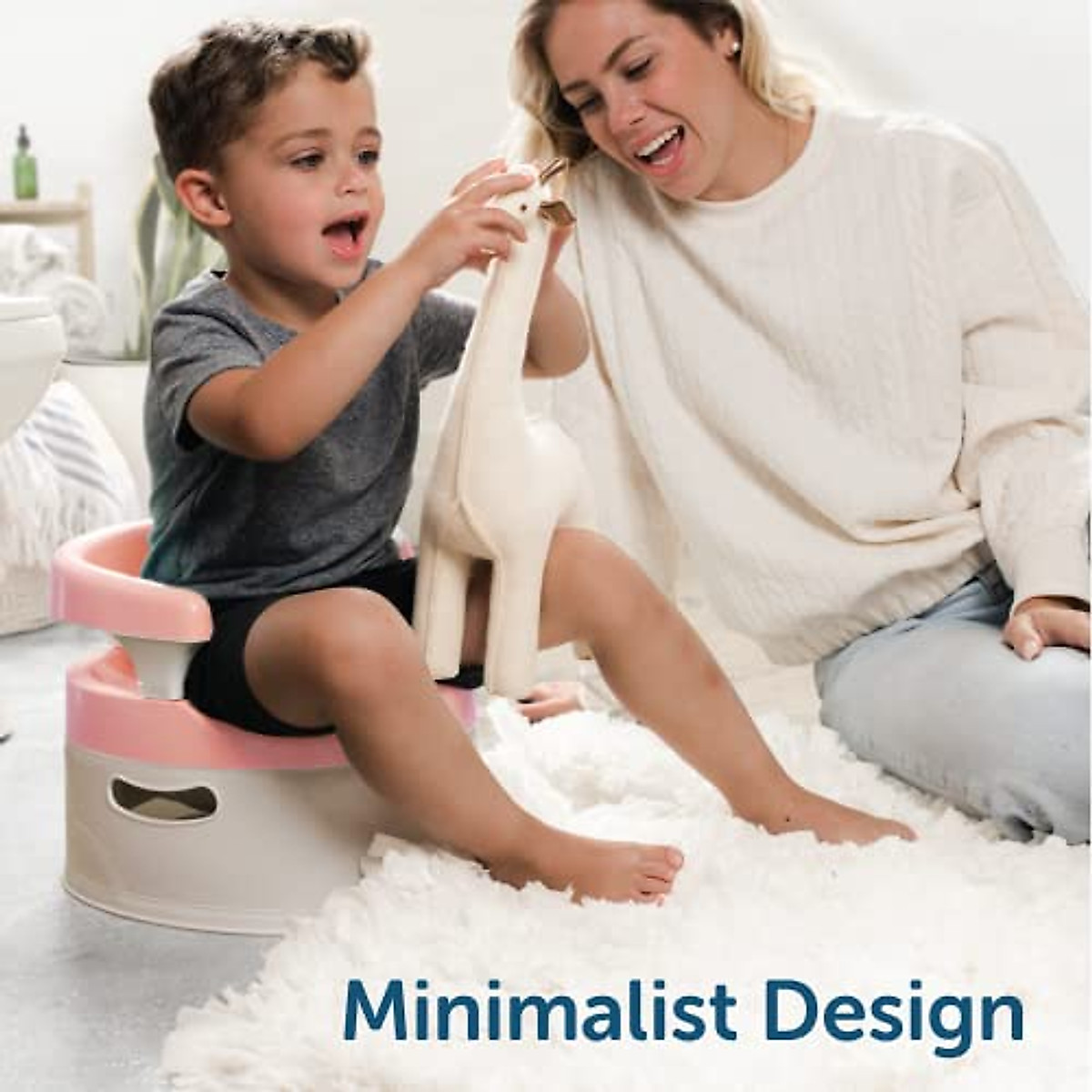 Child Potty Training Chair for Girls (Pink), Handles & Splash Guard - Comfortable Seat for Toddler - Jool Baby