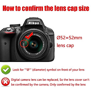 Lens Cap (52mm) Compatible for EF-M 18-55mm EF-M 55-200mm, Compatible for RF 35mm f/1.8 Macro is STM Lens (3 Pack)