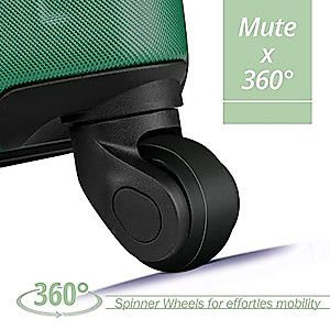 Merax Luggage Sets 2 piece Carry on Luggage Suitcase Sets of 2, Hard Case Luggage Expandable with Spinner Wheels (Green 2-Piece (20/28))