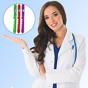 Penlight for Nurse Pen Light LED Reusable Pen Light with Pupil Gauge Nurses Pin Light for Torch Medical Students Doctors Daily Use with Pocket Clip Nurse Gifts(15 Pieces,Basic Colors)
