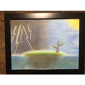 'The Isle of Storm and Sun' pastel drawing