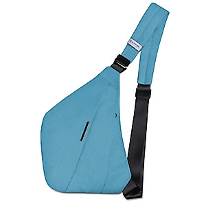 ZOMAKE Sling Bag for Women Men:Small Crossbody Sling Backpack - Mini Water Resistant Shoulder Bag Anti Thief Chest Bag Daypack for Travel Hiking Outdoor Sports (Aqua Blue/Type II)