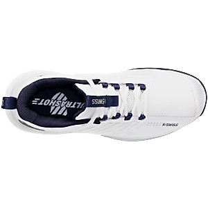 K-Swiss Men's Ultrashot 3 Tennis Shoe, White/Peacoat/Silver, 11 M