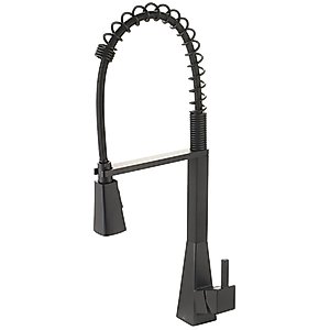 Olympia K-5070-MB i3 Single Handle Pre-Rinse Spring Pull-Down Kitchen Faucet Matte Black