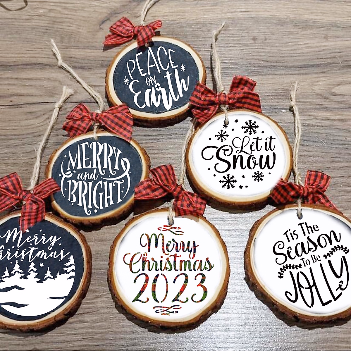 Christmas Stencils for Painting on Wood Small Cookie Christmas Tree Ornaments Mini Reusable Christmas Stencils for Kids Crafts Supplies Glass Home Party Decorations Supplies (24 Christmas 4inround)