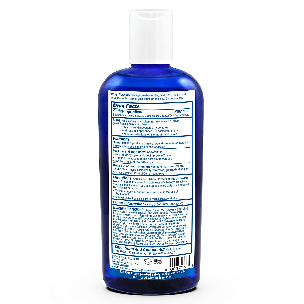 Eco-Dent Daily Rinse Ultimate Essential Mouth Care, Spicy-Cool Cinnamon, 8 fl oz (237 ml) (Pack of 2)