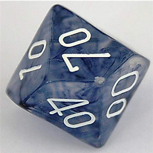 Chessex Polyhedral 7-Die Nebula Dice Set - Black with White
