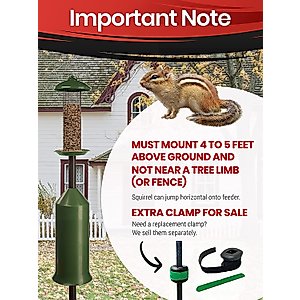 iPrimio 18" Squirrel Baffle - Easy Install Pole Wrap Around Baffle: Protect Hanging Bird Feeders, Squirrel Baffles for Bird Feeders, No Tool Install, Durable Weather Resistant, for Bird Feeder Poles