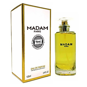 Hybrid & Company Madam Paris Fragrance for Women Eau De Parfum Natural Spray Classic Scent, 3.4 Fl Oz