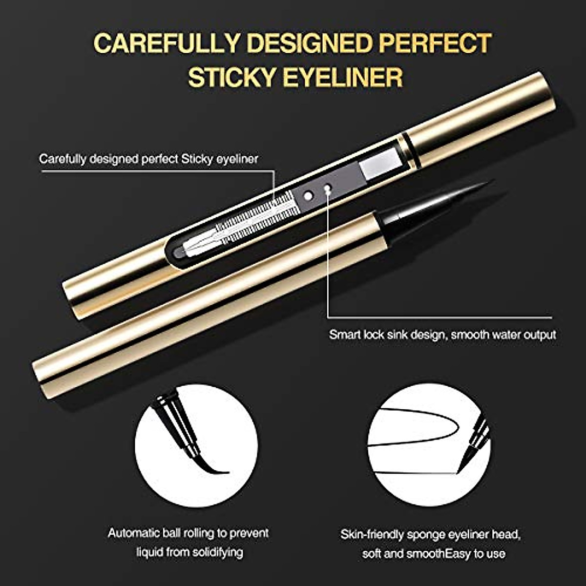 MAgic Magnetic Eyelashes and Eyeliner Kit 3D 5D Natural Look False Lashes No Glue Needed NO Magnetic Need NO Add Weight 7 Pairs Eyelash Kityeliner Pen (Blue)